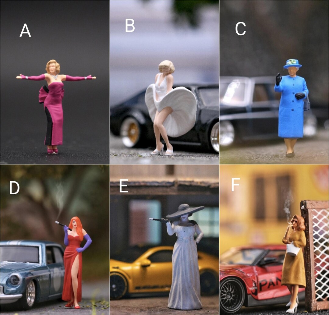 Miniature Figure the Famous Woman Scale 1/64 or 1/87 for Diecast and ...