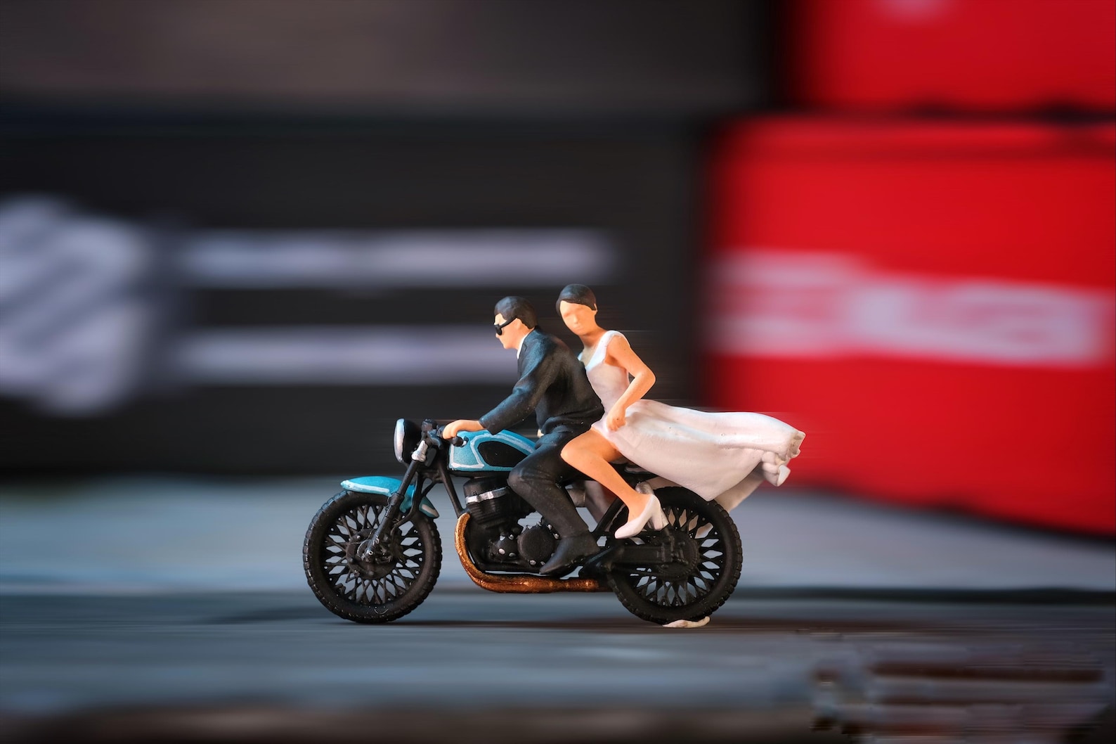 Miniature Figure Easy Rider, Motorcycle Scale 1/64 or 1/87 for Diecast ...