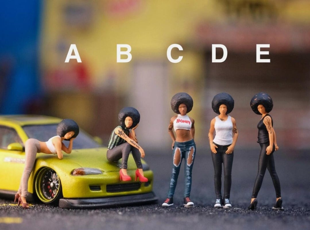Miniature Figure Tank Top Sista Scale 1/64 or 1/87 for Diecast and ...