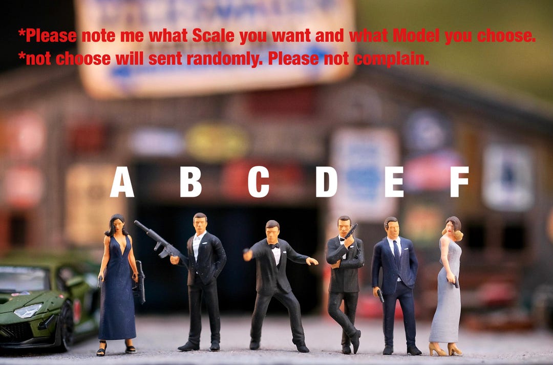 Miniature Figure James Bond V1 Scale 1/64 or 1/87 for Diecast and ...