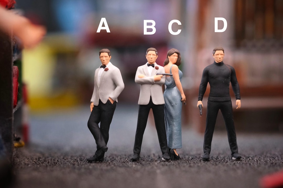 Miniature Figure James Bond Scale 1/64 or 1/87 for Diecast and Diorama ...
