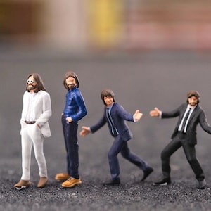 Ensemble de figurines miniatures des Beatles à l'échelle 1/64 ou 1/87 ...
