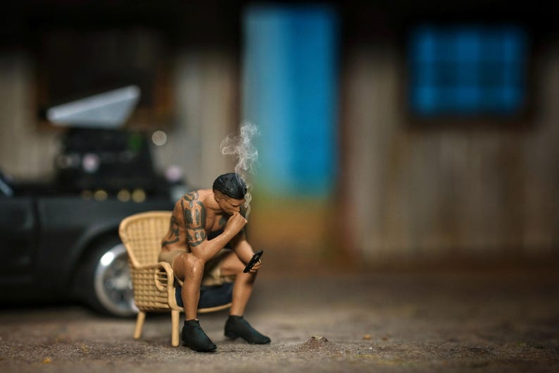 Miniature Figure JDM Hypebeast Style Scale 1/64 or 1/87 for Diecast and ...