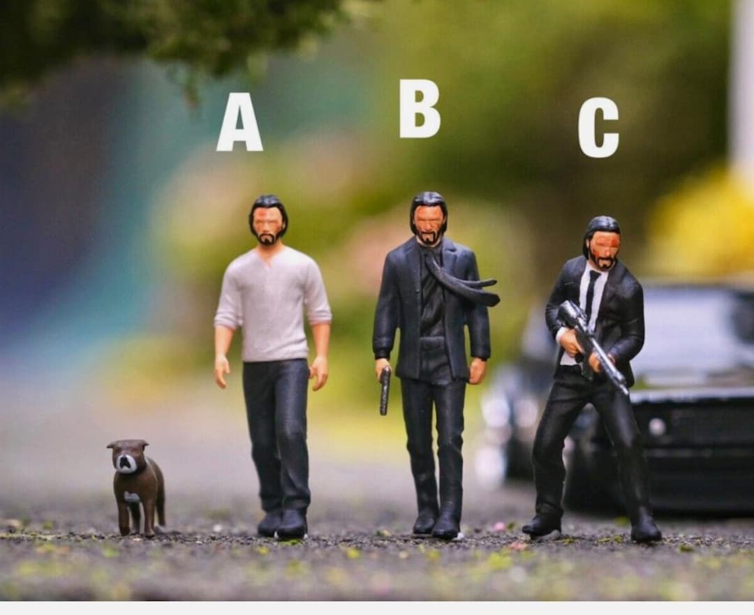 Miniature Figure Keanu Reeves Action Movie Scale 1/64 or 1/87 for ...