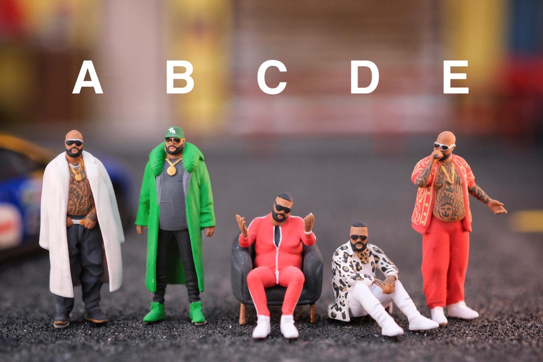 Miniature Figure Rick Ross Scale 1/64 or 1/87 for Diecast and Diorama ...