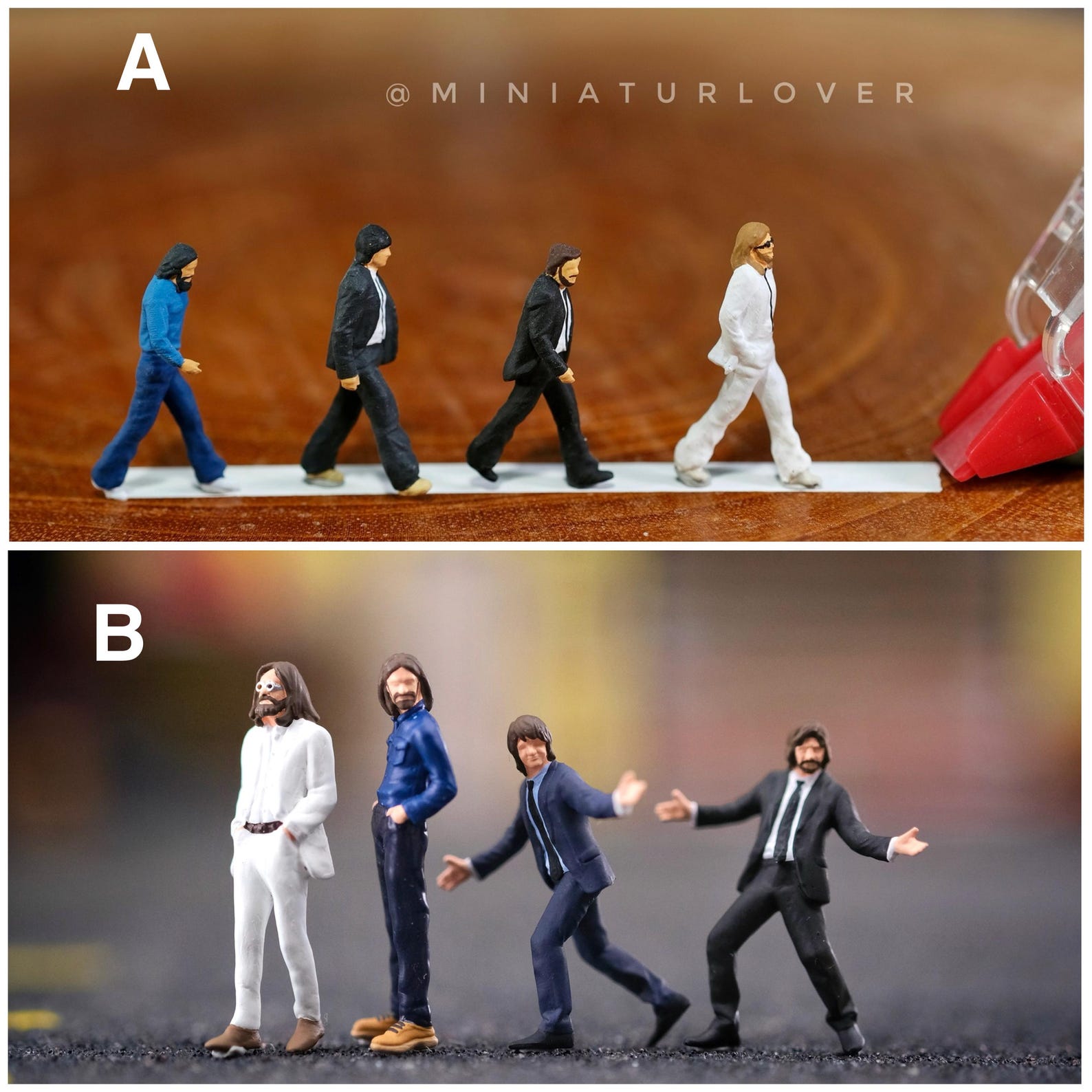 Miniature Figure Set of the Beatles Scale 1/64 or 1/87 for Diecast and Diorama - Etsy