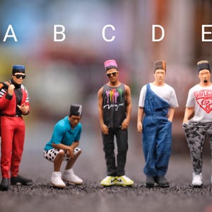 Miniature Figure Flat Top Hair Scale 1/64 or 1/87 for Diecast and ...