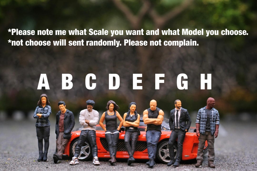 Miniature Figure Fast Furious 8 Scale 1/64 or 1/87 for Diecast and ...