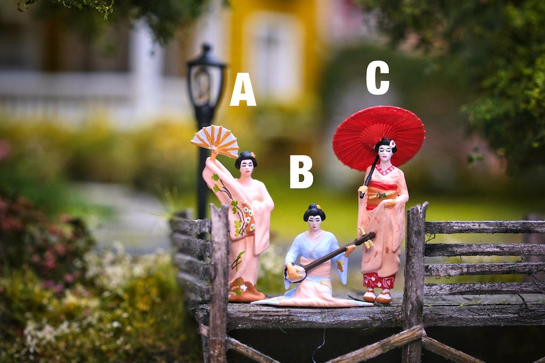 Miniature Figure Geisha Japan Woman Scale 1/64 or 1/87 for Diecast and ...