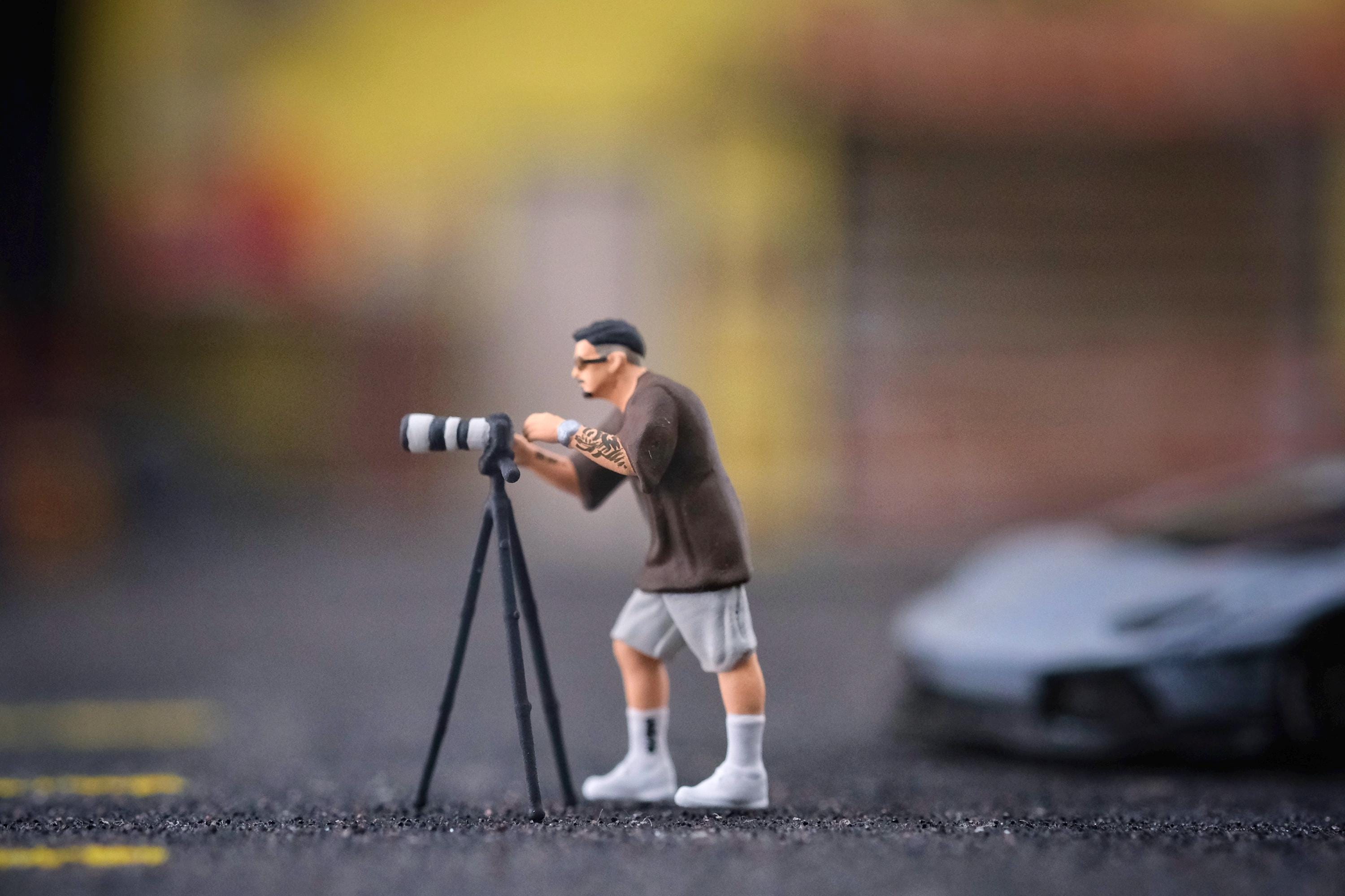 Miniature Figure JDM Photographer Style Scale 1/64 or 1/87 for Diecast ...