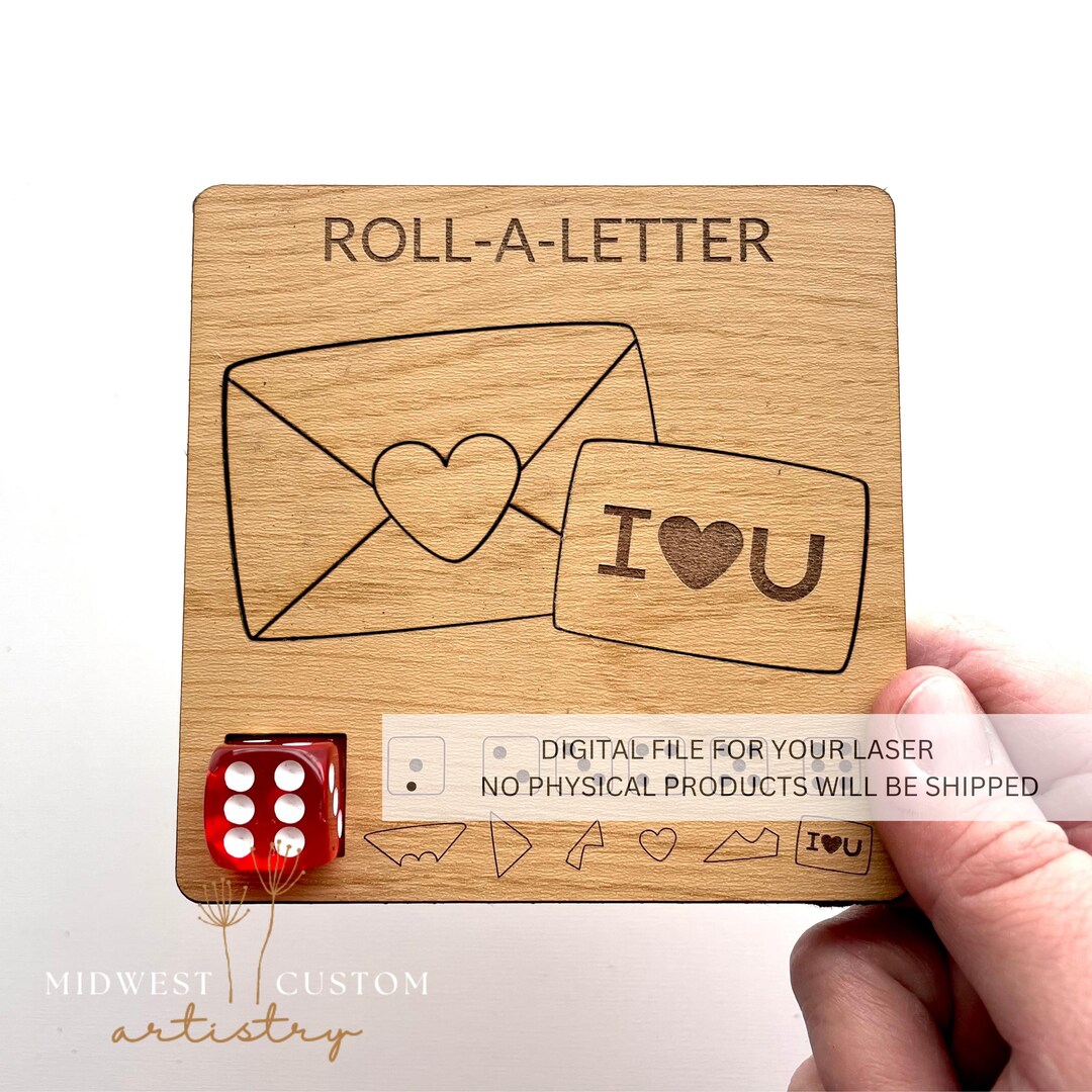 Roll-a-letter SVG Laser Game File - Etsy