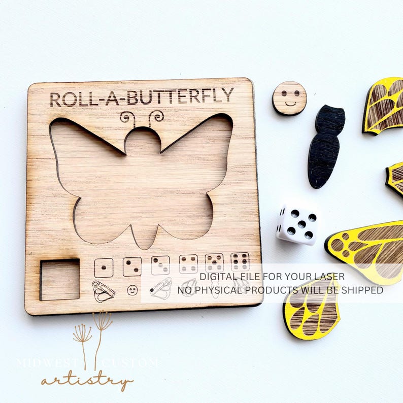 Roll-a-butterfly SVG Laser Game File - Etsy