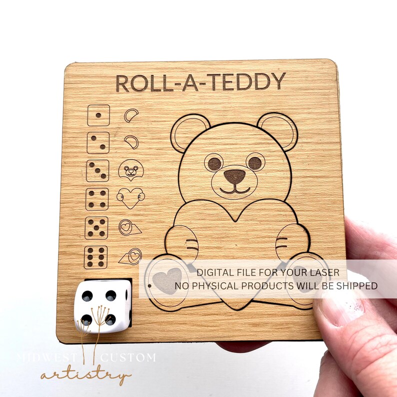 Roll-a-teddy SVG Laser Game File - Etsy