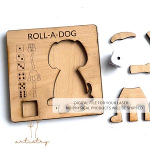 Roll-a-dog SVG Laser Game File - Etsy