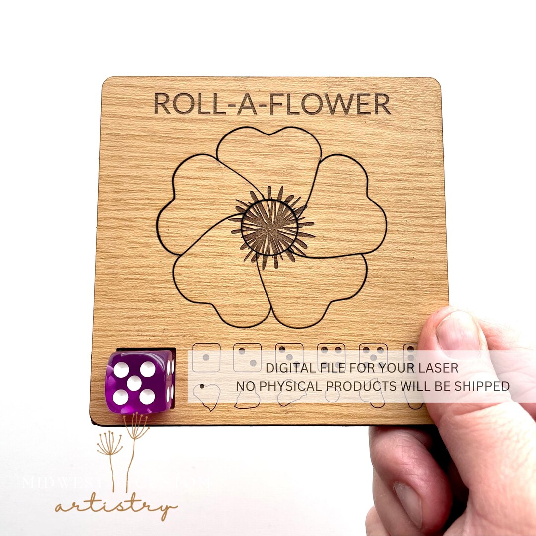 Roll-a-flower SVG Laser Game File - Etsy