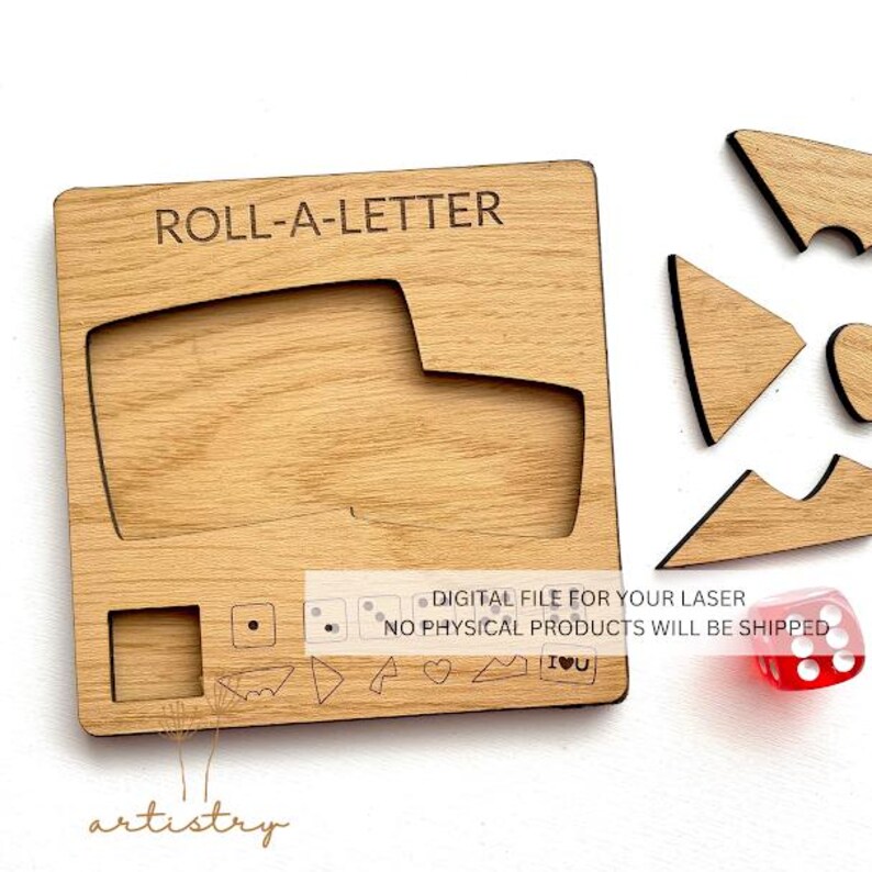 Roll-a-letter SVG Laser Game File - Etsy