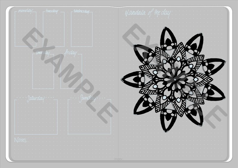 All GRAY Bullet Journal Bujo Planner or Diary With Minimalist Dot Paper ...