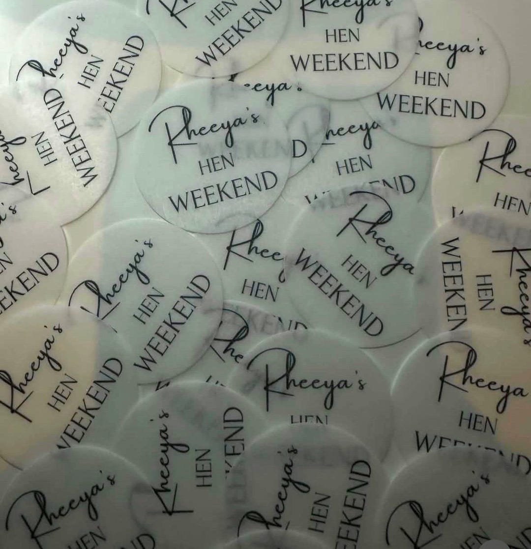 Black and White Edible Drinks Toppers - Free Personalisation - Etsy
