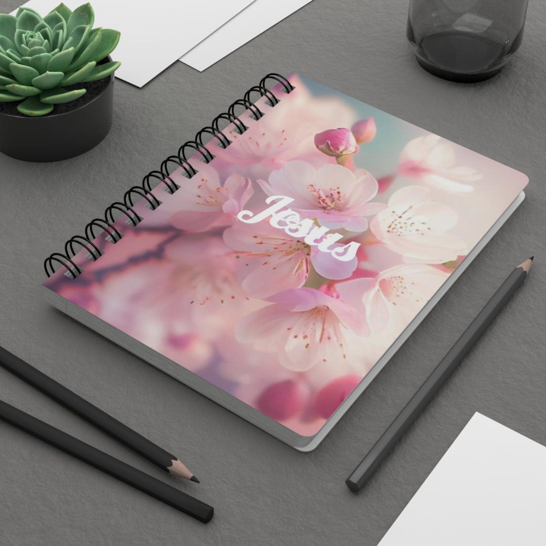 Cherry Blossom Spiral Bound Journal, Spring Writing Notebook ...