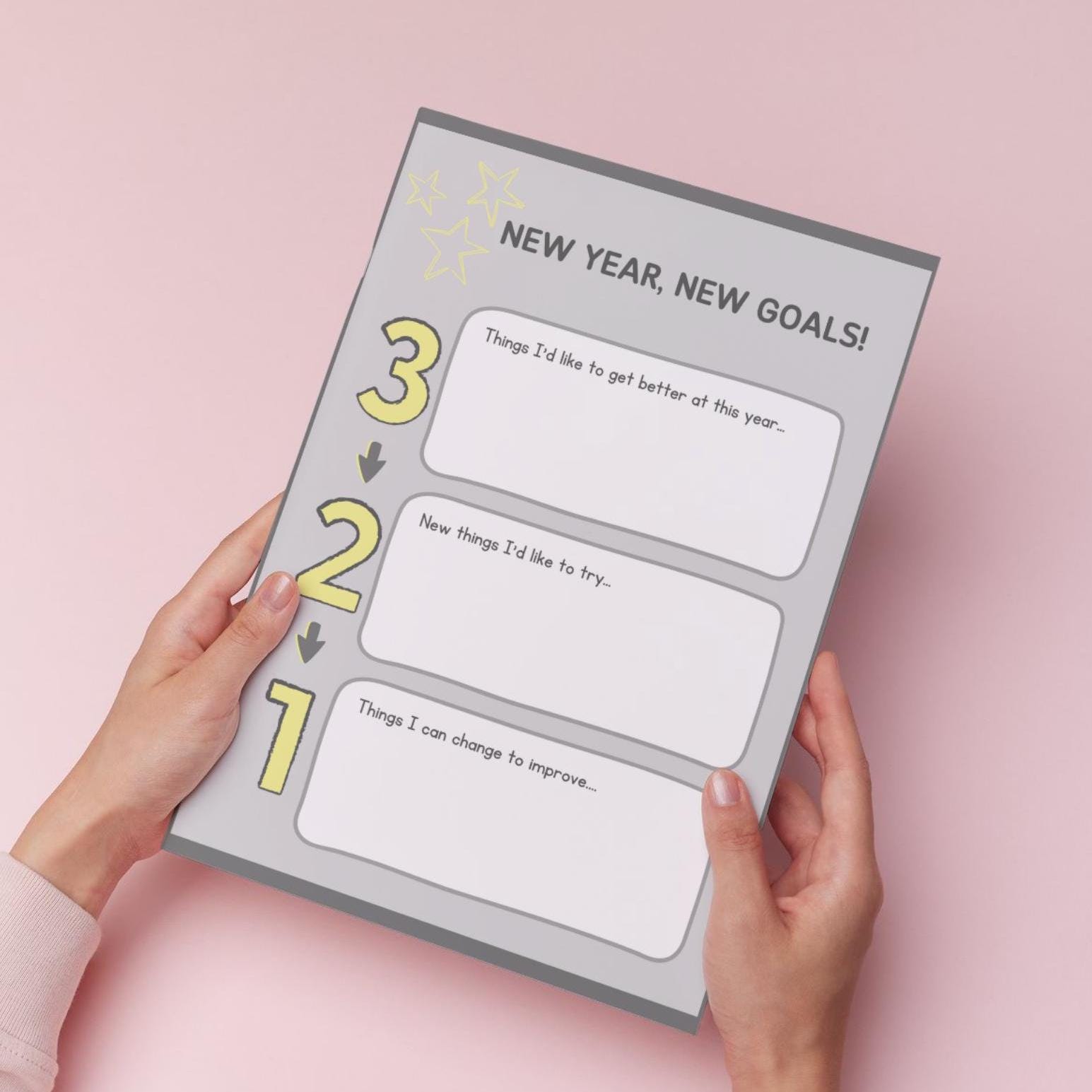 New Years Goal Setting Worksheet - Etsy
