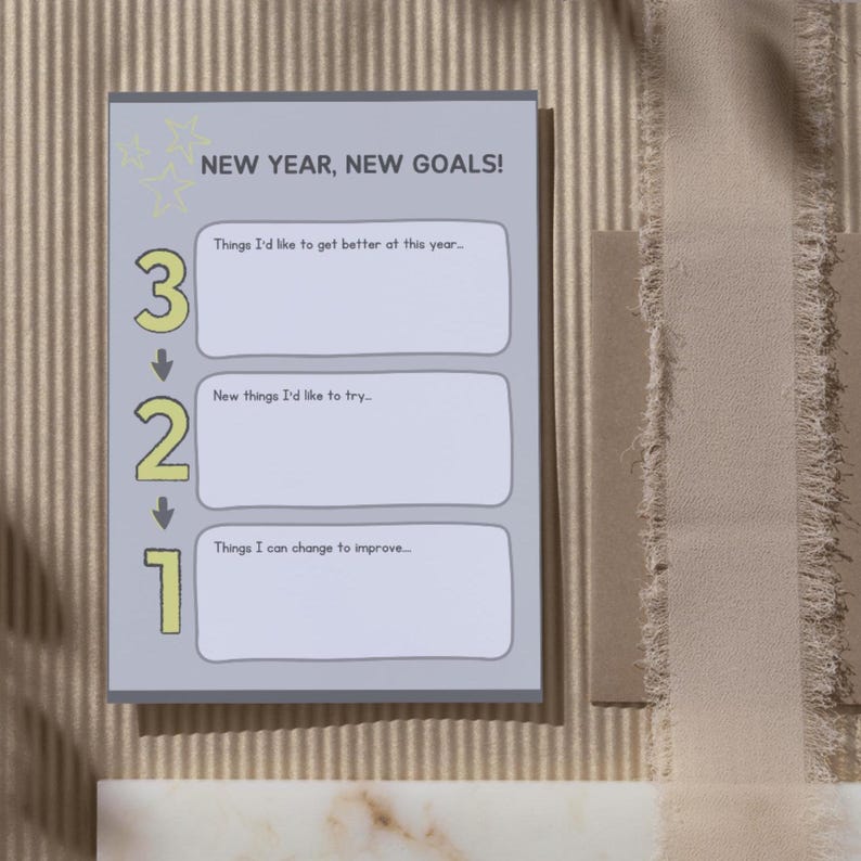 New Years Goal Setting Worksheet - Etsy