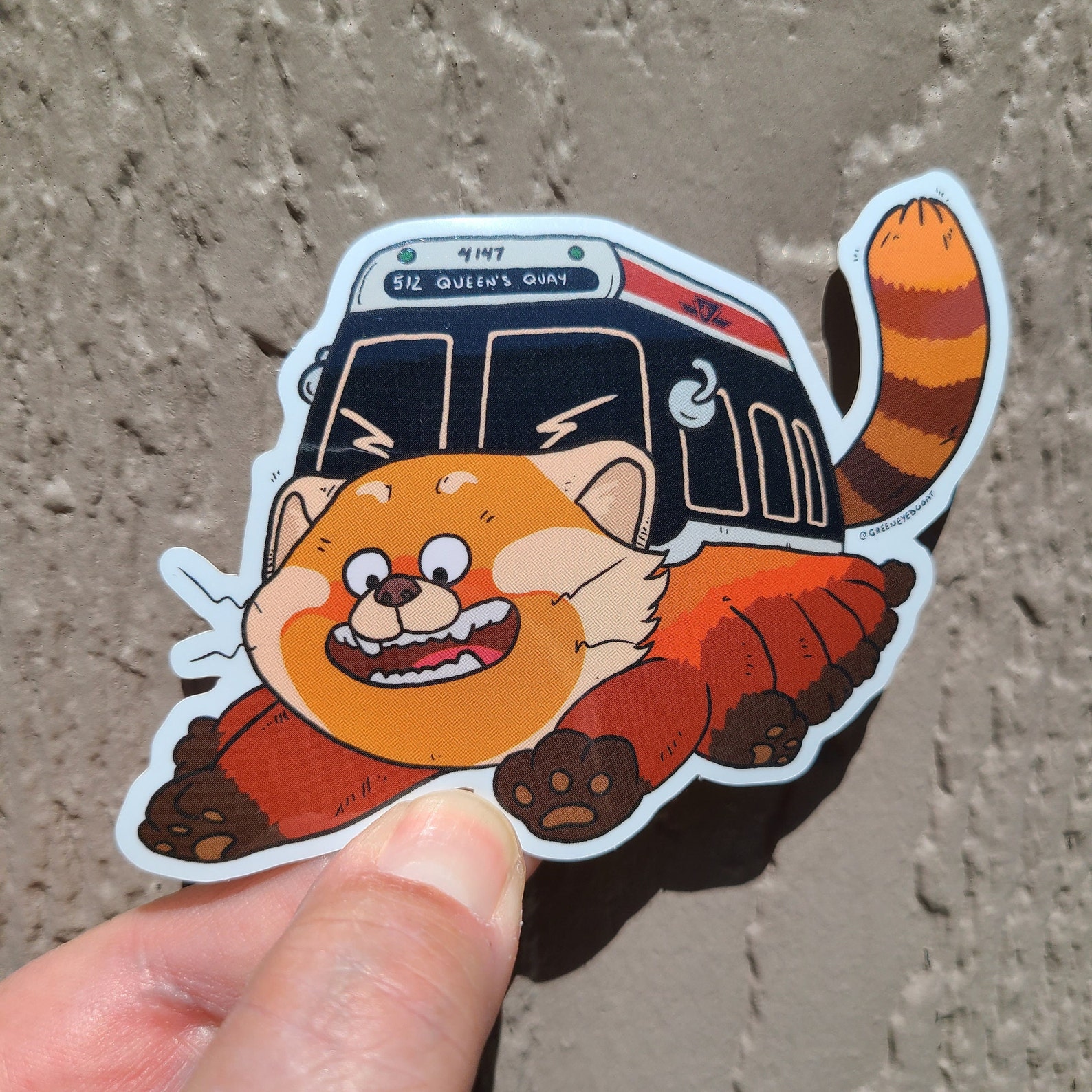 Turning Red X Totoro Catbus X TTC Streetcar Parody Vinyl Sticker - Etsy
