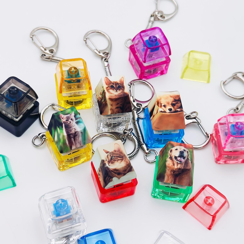Custom Photo Keycaps,keycap Clicky Keychain,light up PBT Keycap ...
