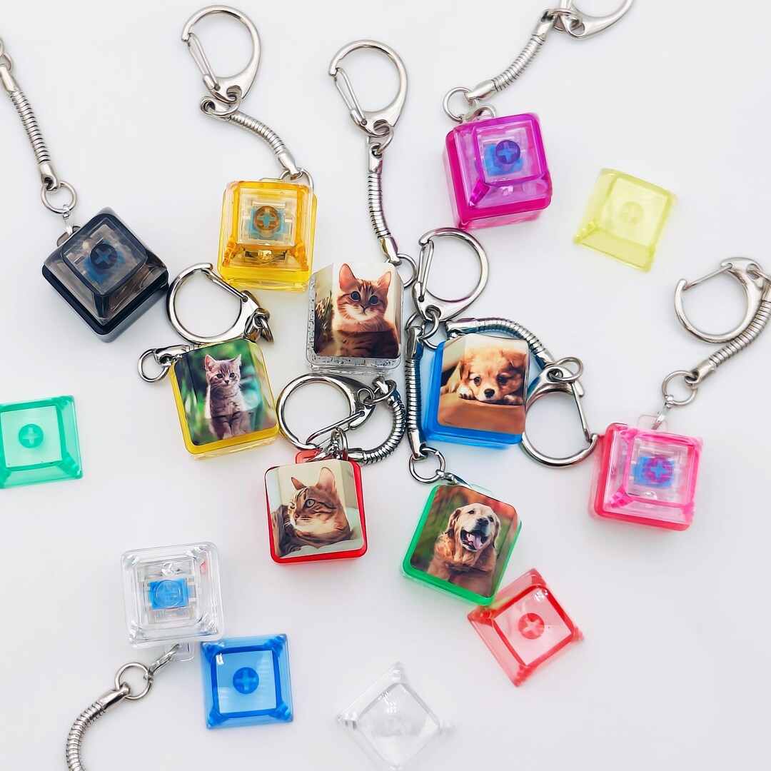 Custom Photo Keycaps,keycap Clicky Keychain,light up PBT Keycap ...