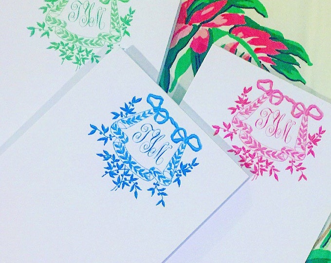 Floral Monogram Notepads - Etsy