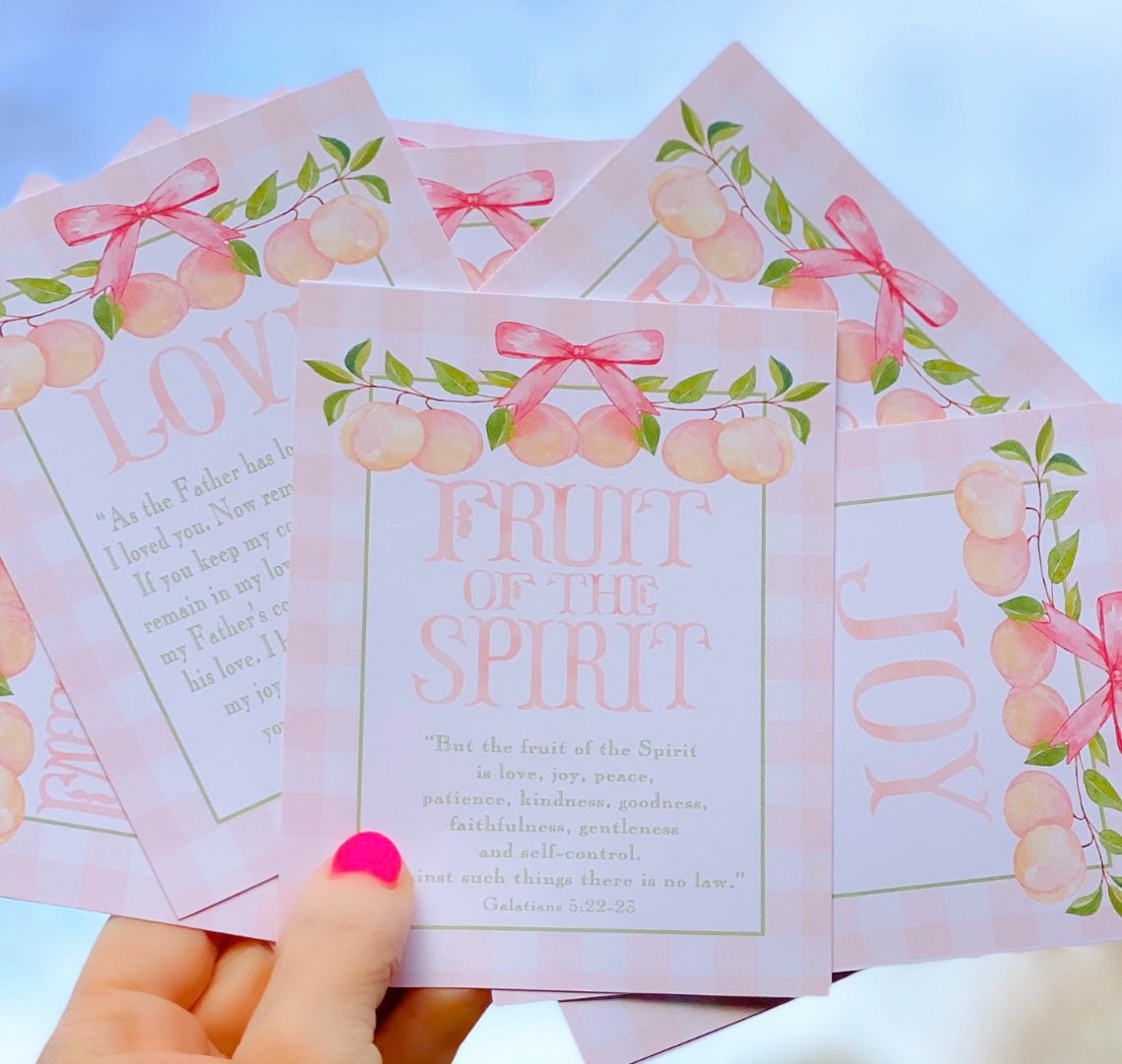 Fruit of the Spirit Scripture Cards | Etsy