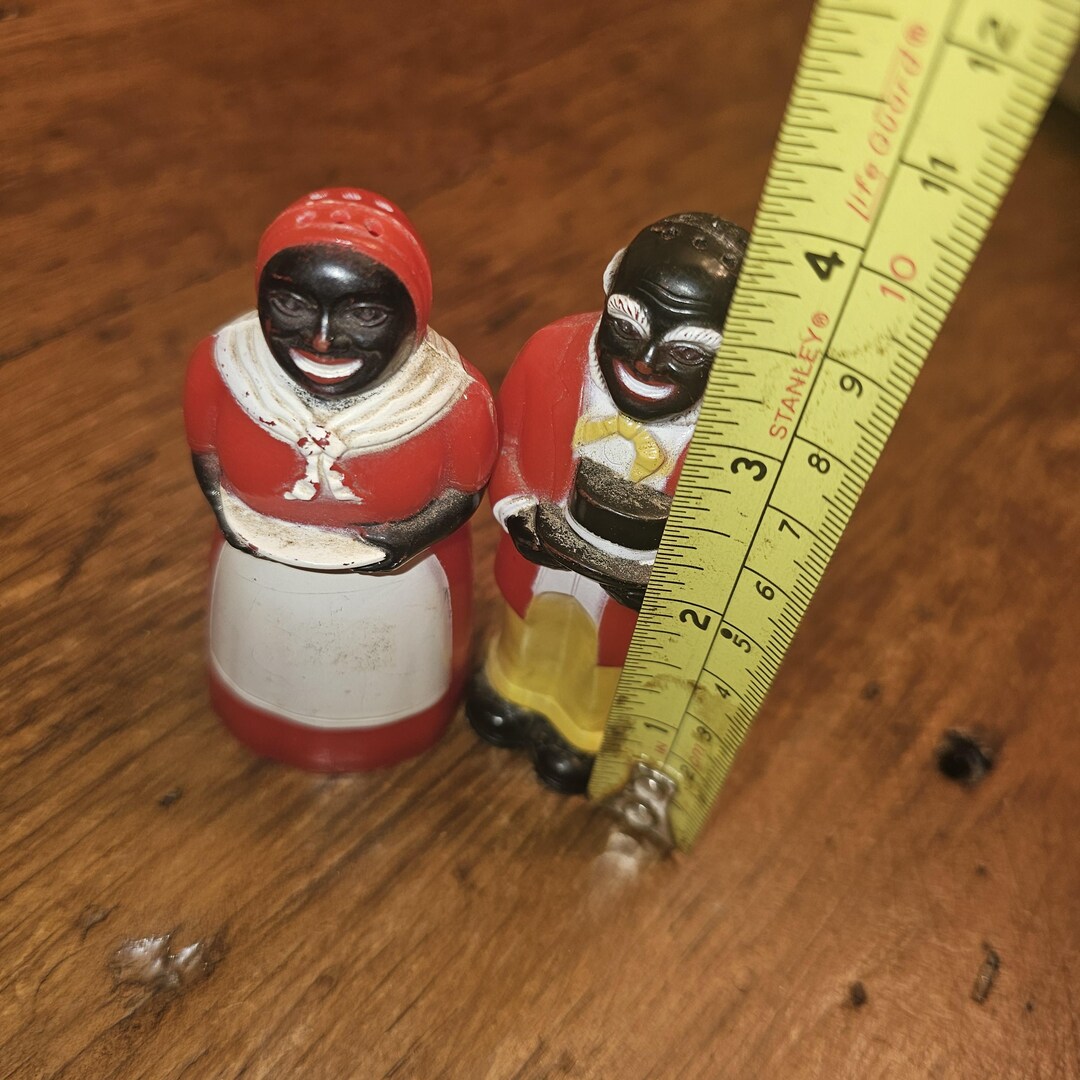 Vintage Mammy & Moses Hard Plastic Salt Pepper Shakers - Etsy