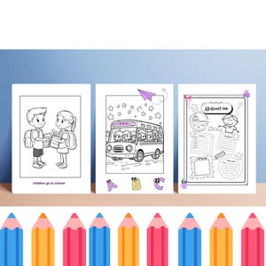Back to School Coloring Pages Bundle – First Day of School Printable ...