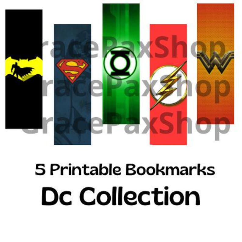 DC Printable Bookmarks - Etsy