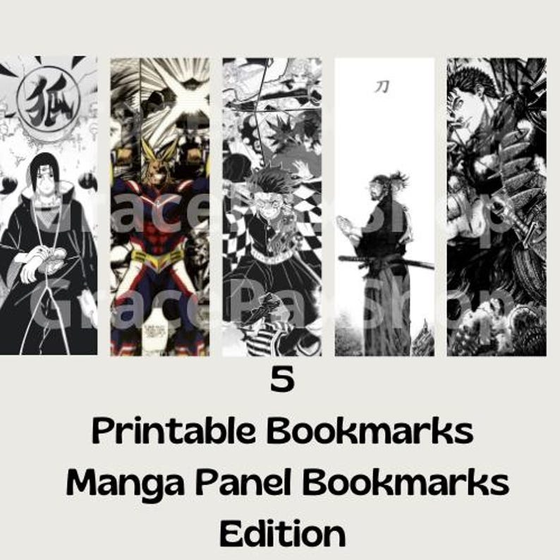 Printable Bookmarks Manga Panel Edition - Etsy