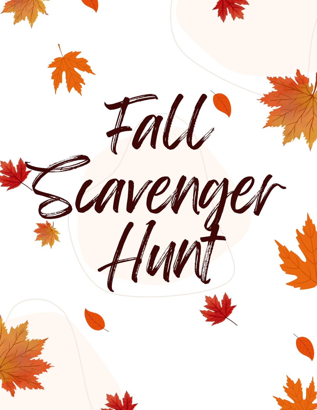 Fall Selfie Scavenger Hunt, All Ages, Family Friendly Fun! - Etsy