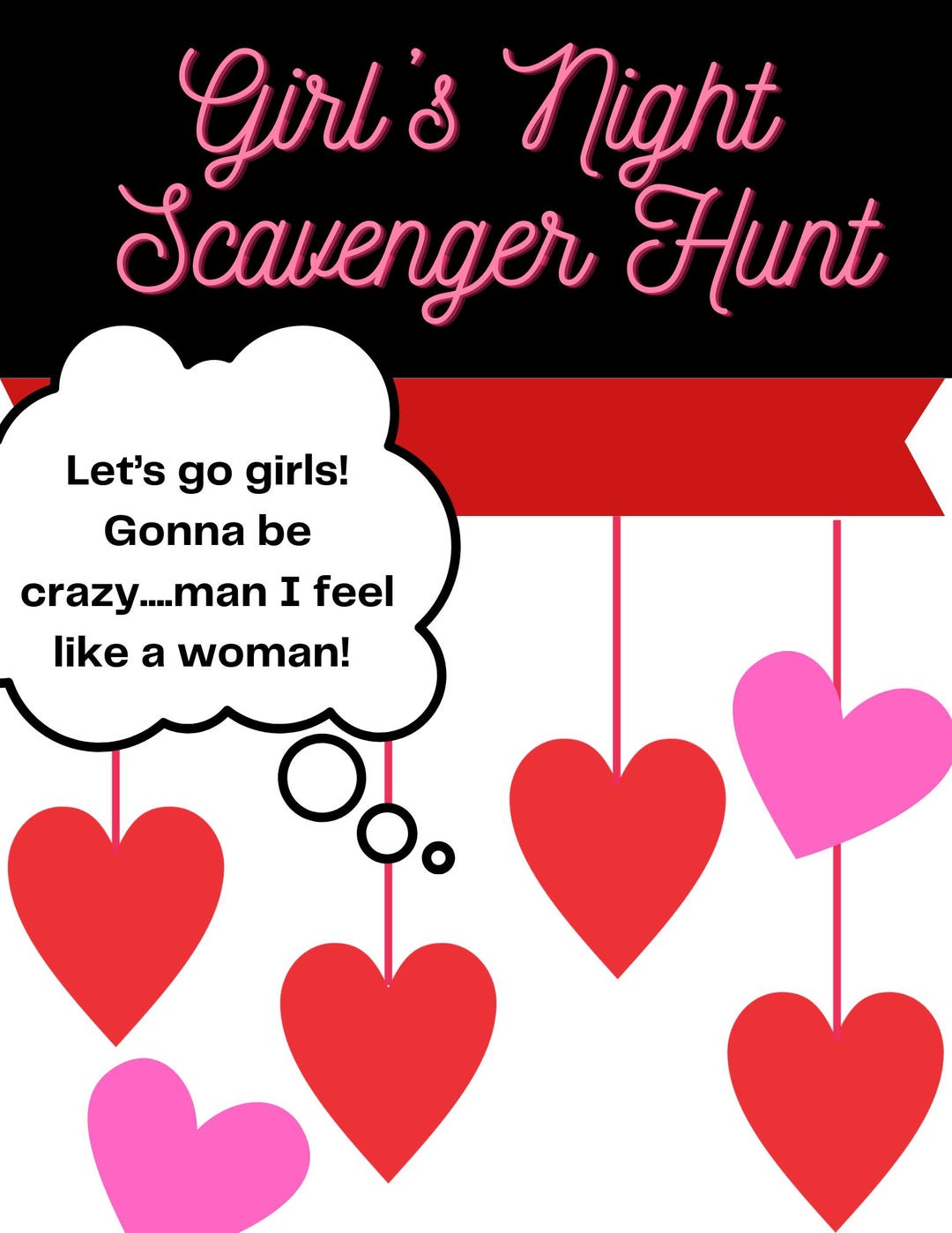Scavenger Hunt Girls Night Out-pdf Printable - Etsy