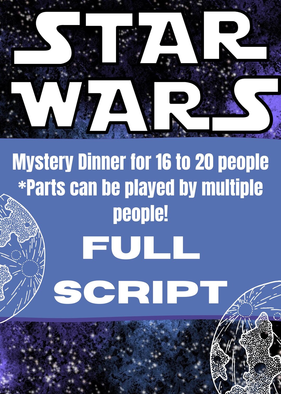 Star Wars Murder Mystery FULL SCRIPT 16-20 People - Etsy
