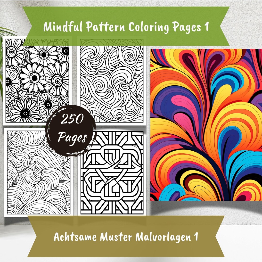 Mindful Coloring Book – Printable & Digital Download – Relaxing and ...