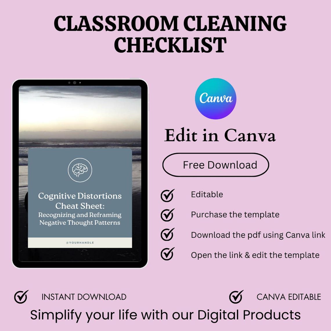 Classroom Cleaning Checklist Canva Template, Daycare Printable ...