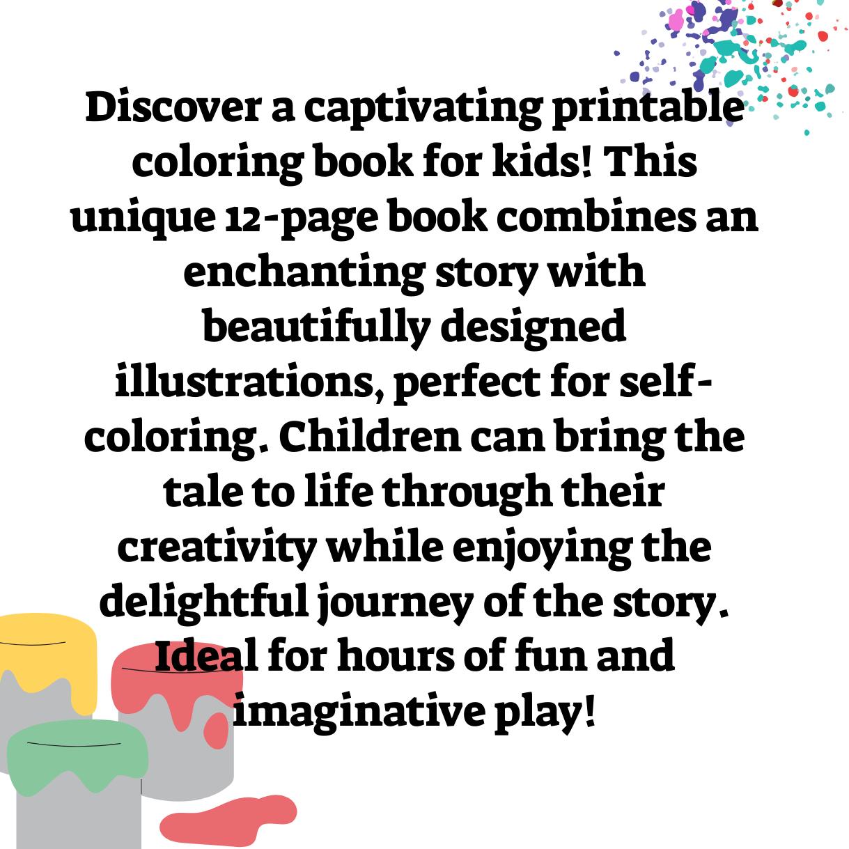 Self Coloring Printable Book - Etsy
