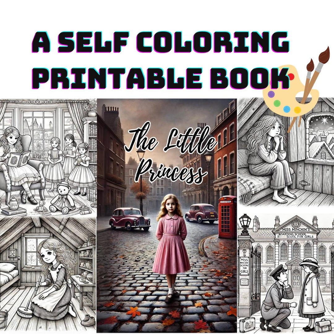 Self Coloring Printable Book - Etsy