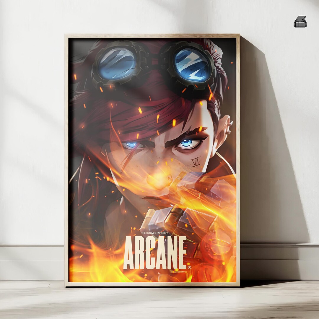 Digital Arcane Poster — VI Poster | League of Legends Poster | Arcane ...