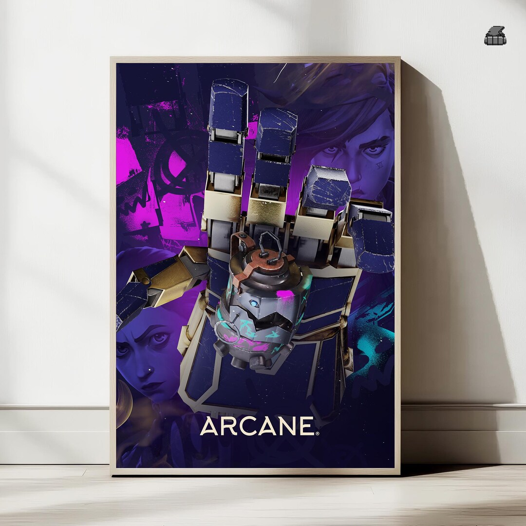 Digital Arcane Poster — Jinx/vi Poster | League of Legends Poster ...