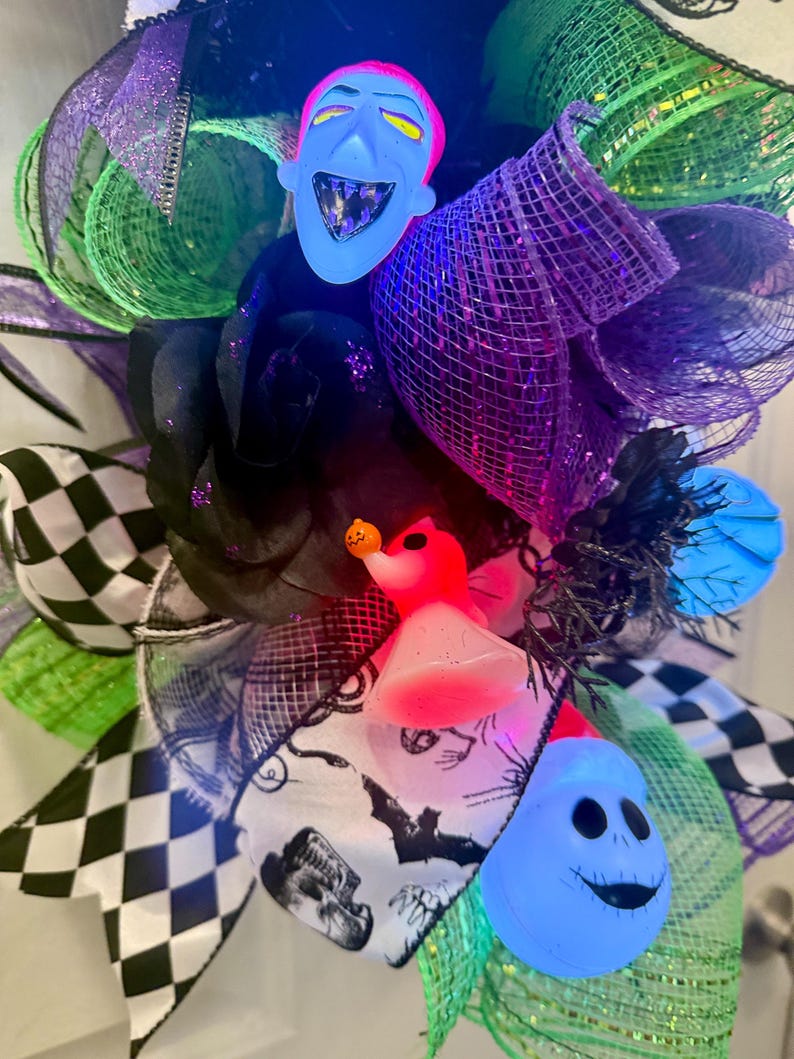 Nightmare Before Christmas Swag With Light-up Characters and Music. - Etsy