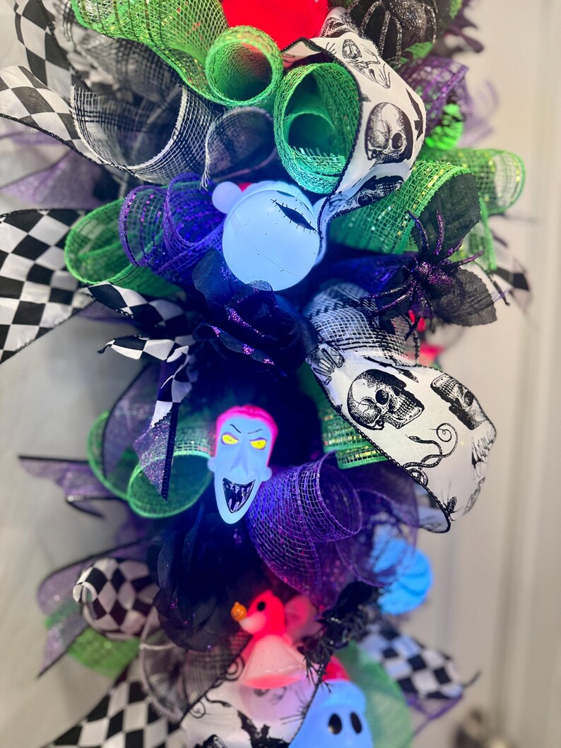 Nightmare Before Christmas Swag With Light-up Characters and Music. - Etsy