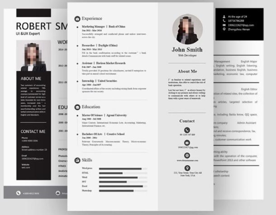 Modern Editable CV Template for Microsoft Word Download Professional ...