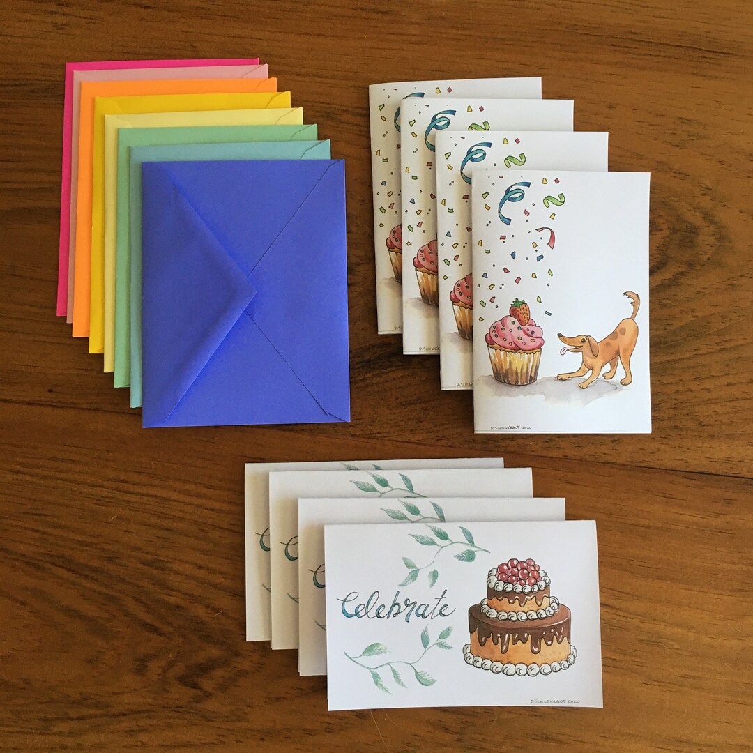 Celebration Greeting Cards- 8 Pack - Etsy