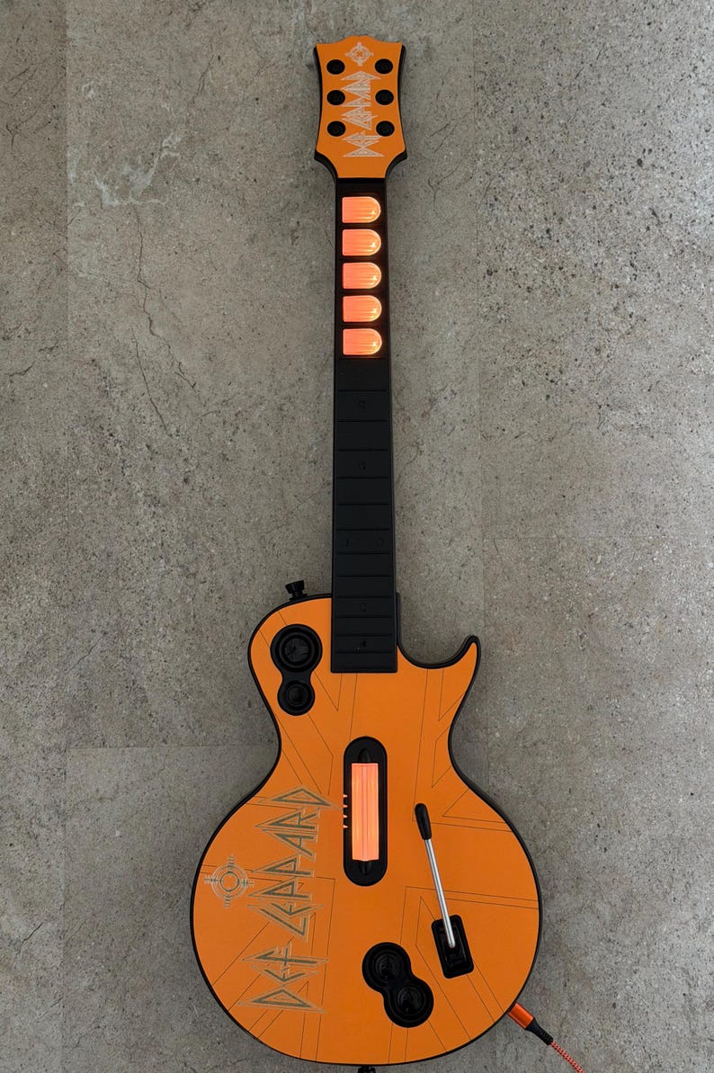 Modded Guitarhero Les Paul Controller With Mech Frets ,pi Pico, RGB and More for Clonehero, YARG ...