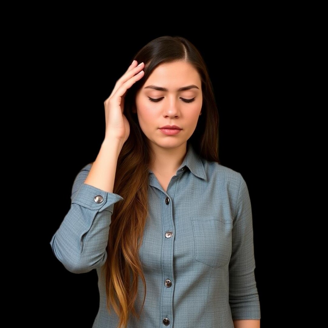 Girl Headache (transparent Background) - Etsy