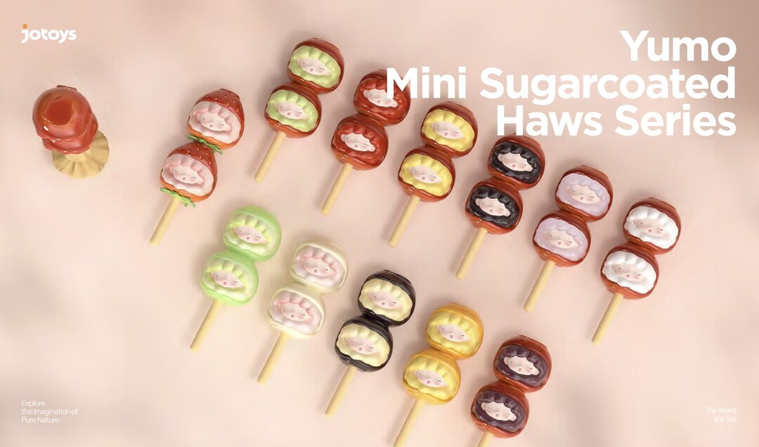 Yumo Mini Tanghulu Blind Box Collectible Tanghulu Figures Cute PVC Miniatures Gift Set for Fans ...